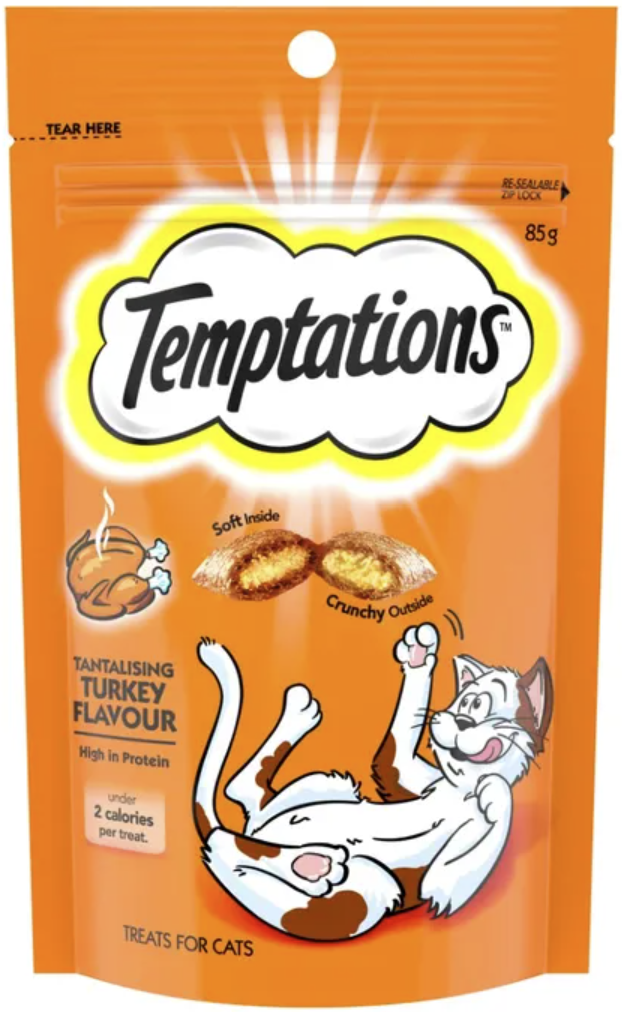 Temptations Tantalising Turkey Cat Treats 85g — The Online Pet Depot